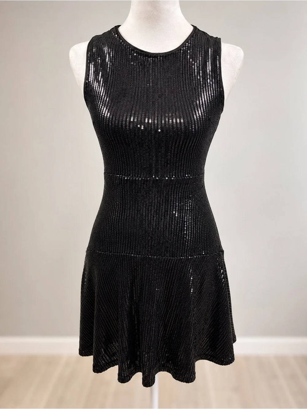 Francesca's Collections | Dresses | Francescas Black Sequin Fit Flare ...